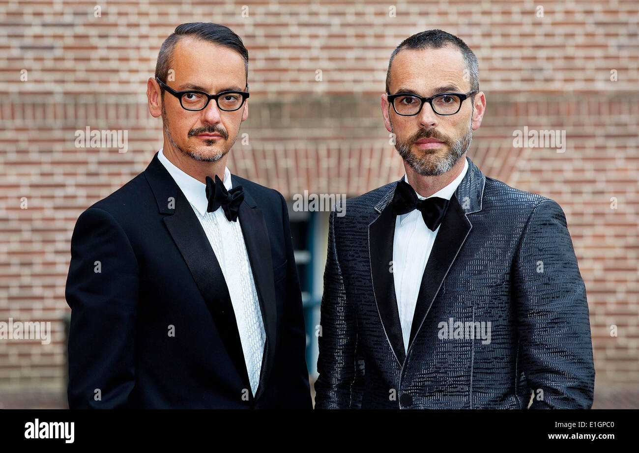 Rolf Snoeren (L) and Viktor Horsting of Dutch fashion label Victor ...