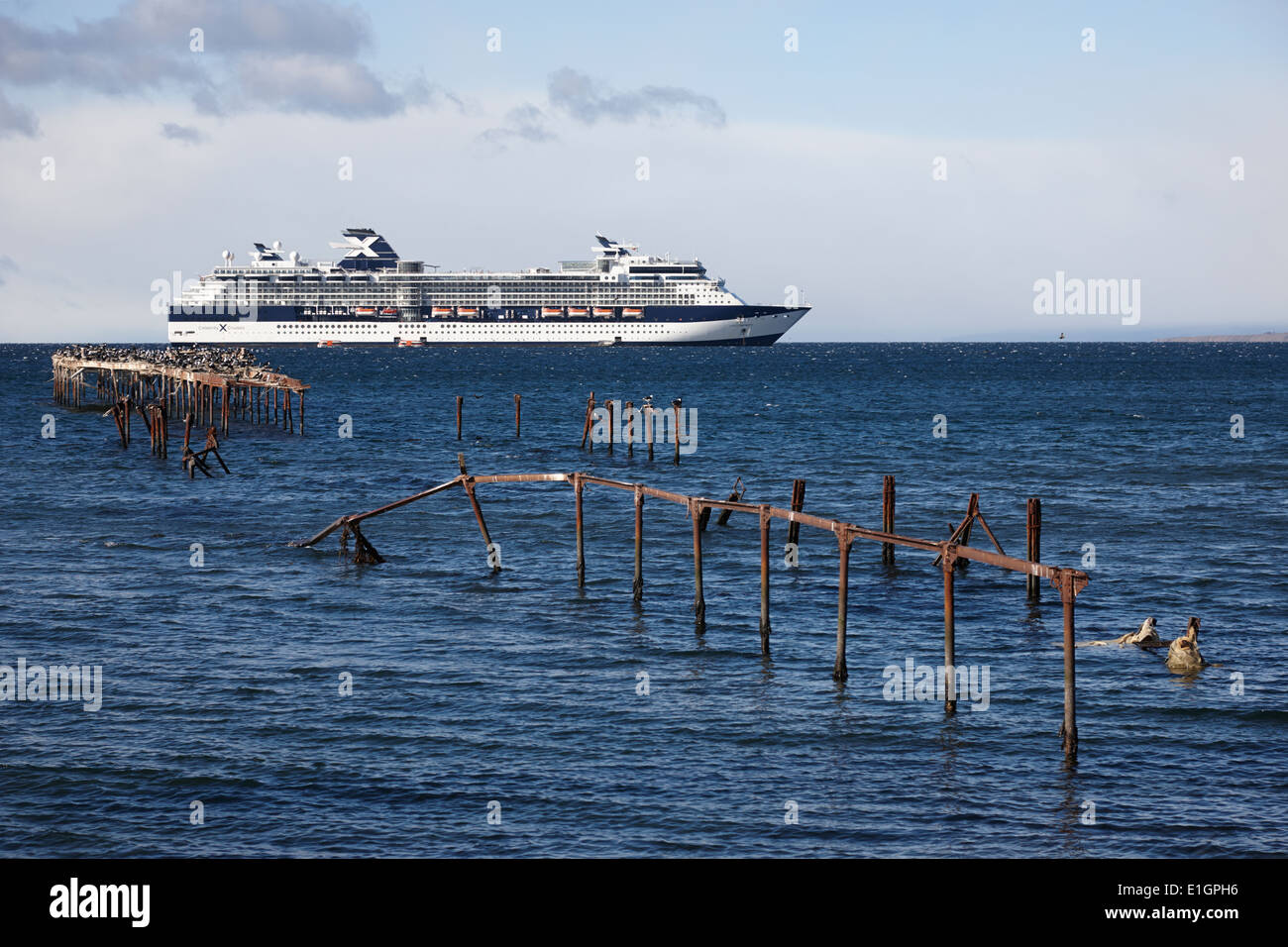 old loreto coal pier strait of magellan Punta Arenas Chile Stock Photo ...