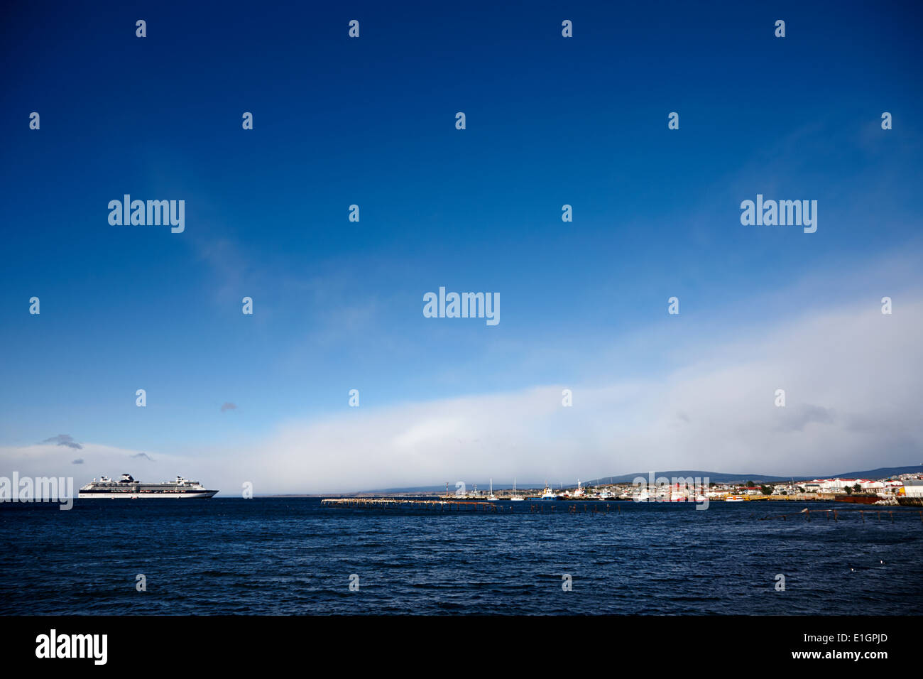 Punta Arenas port view Chile Stock Photo - Alamy