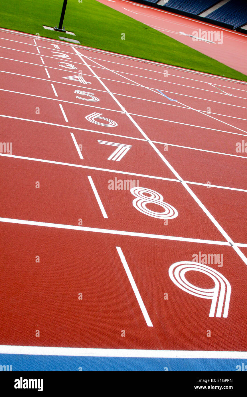 Glasgow, Scotland, UK. 4 June 2014. The new athletics track and infield ...