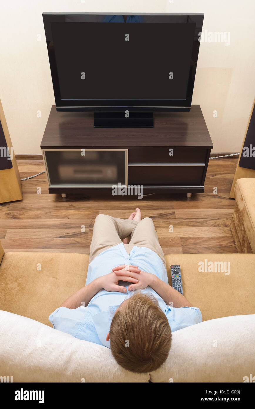 Back relax watching tv hi-res stock photography and images - Alamy