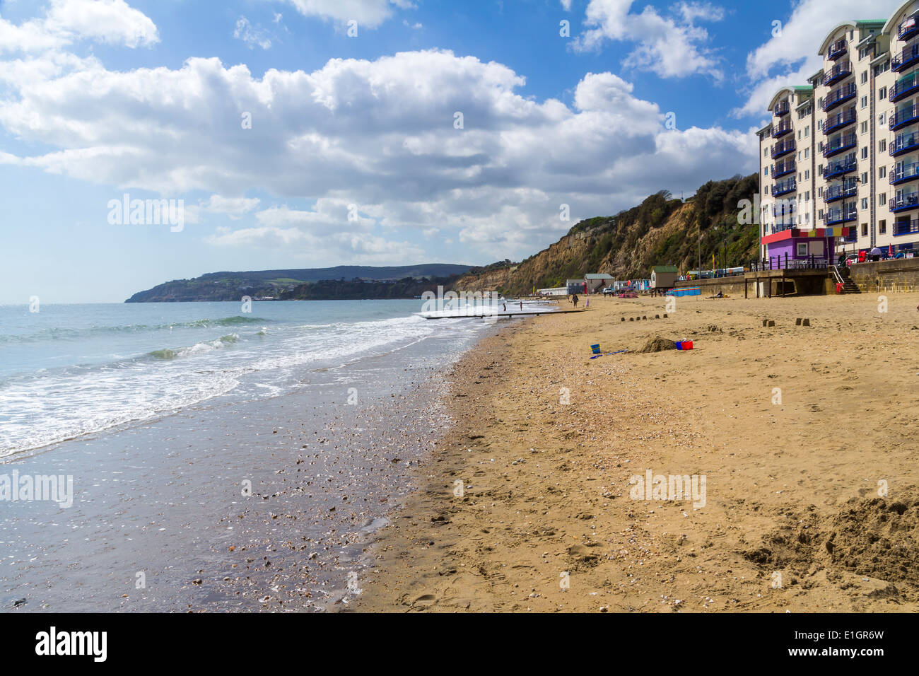 Sandown Beach on the Isle Of Wight England UK Europe Stock Photo - Alamy