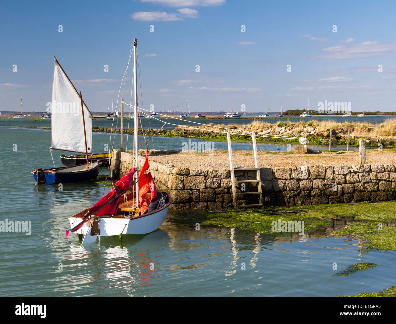 Small boat harbour at Newtown Harbour National Nature Reserve Isle Of ...
