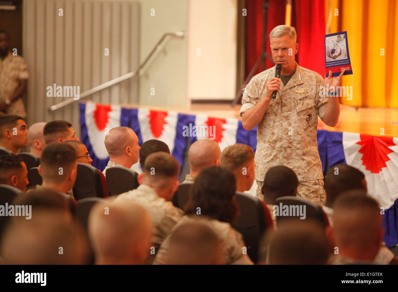 Gen. James F. Amos, 35th Commandant of the Marine Corps, speaks to ...