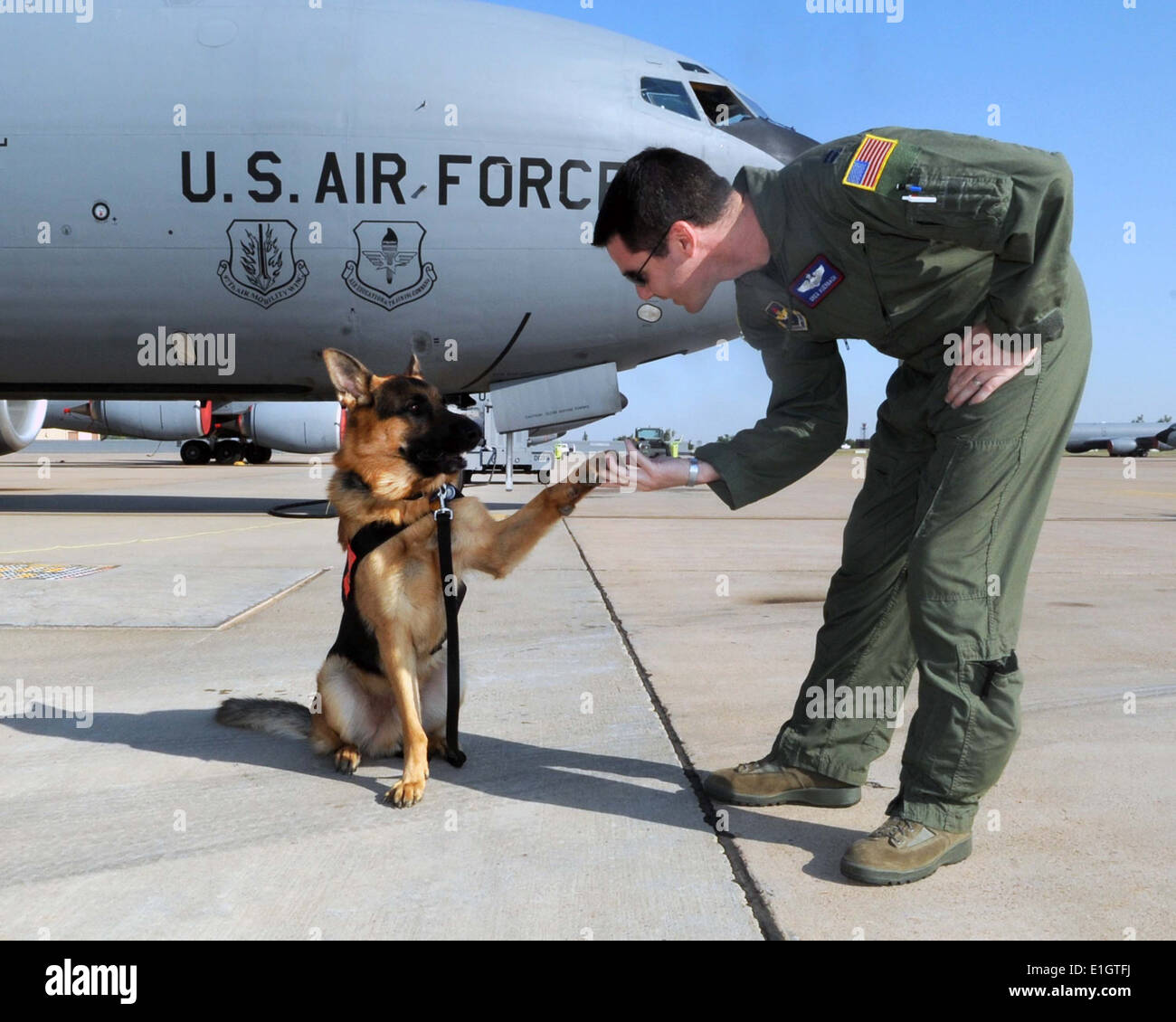 U.S. Air Force Capt. Greg Auerbach, an KC-135 Stratotanker aircraft ...