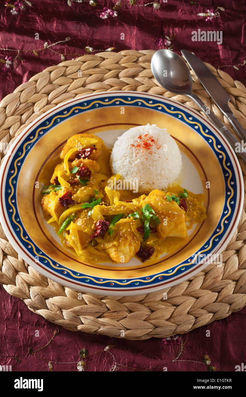 Fish Vindaye. Vindaille de poisson. Mauritius seafood curry Stock Photo ...