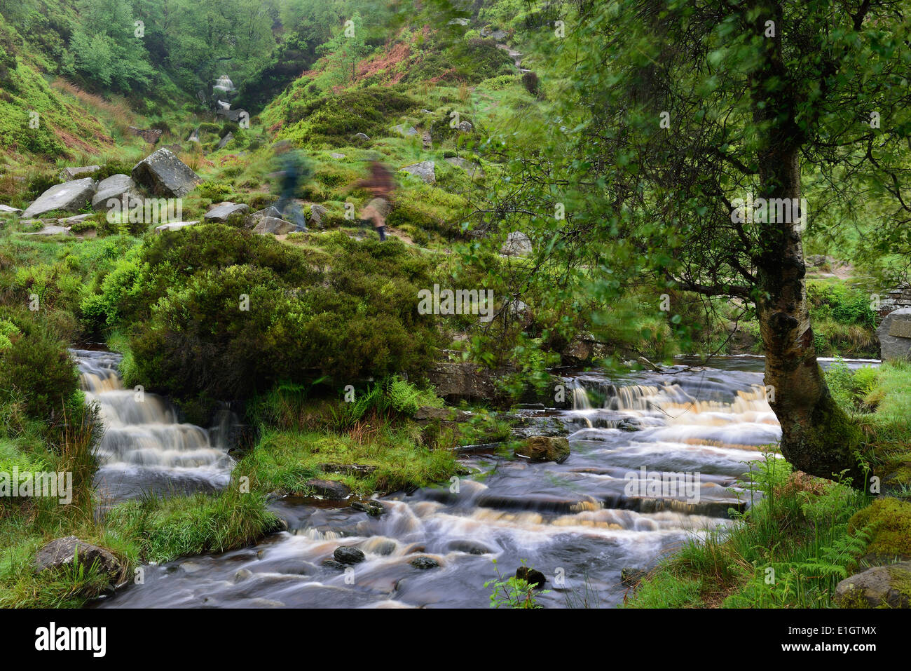 The Bronte waterfall near Haworth West Yorkshire England UK Stock Photo ...