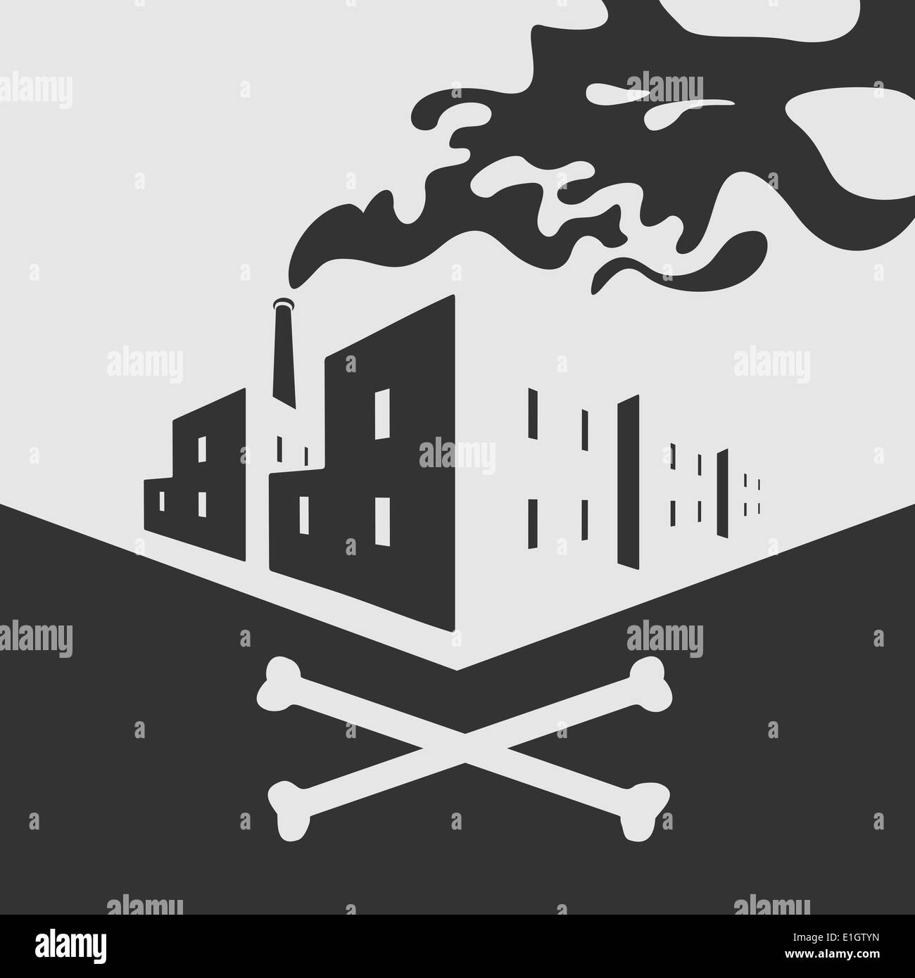 Environmental contamination pollution Black and White Stock Photos ...