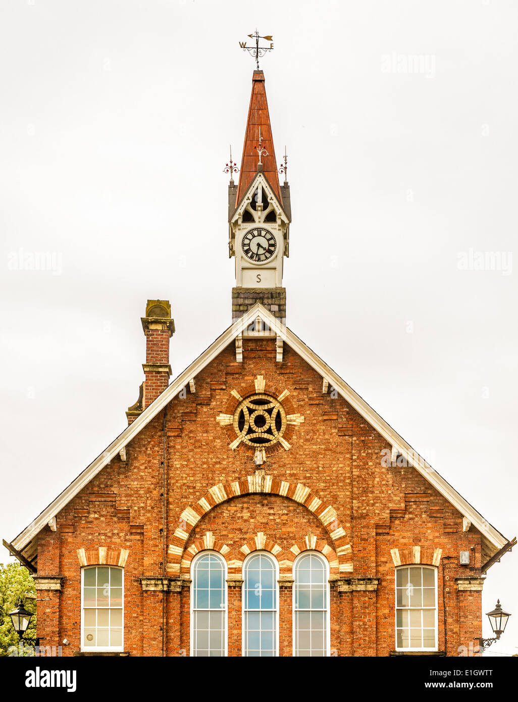 Historic roof gable with clock hi-res stock photography and images - Alamy
