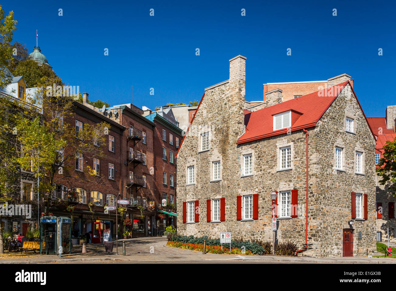 The historic buildings of Lower Town in Old Quebec, Quebec City, Quebec ...
