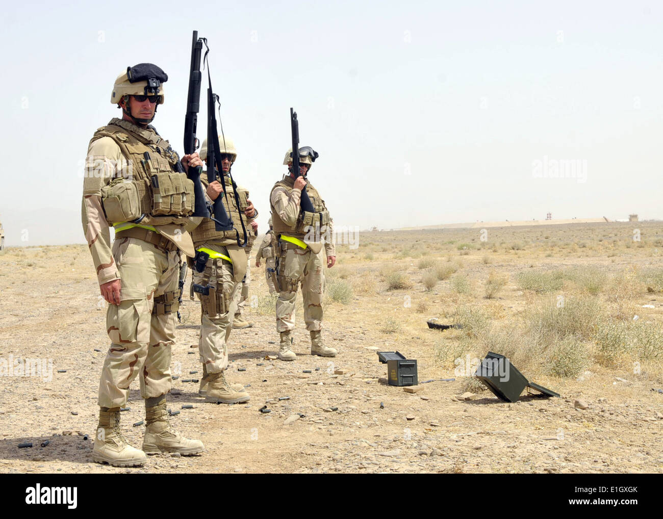 U.S. Sailors from Naval Mobile Construction Battalion (NMCB) 1, prepare ...