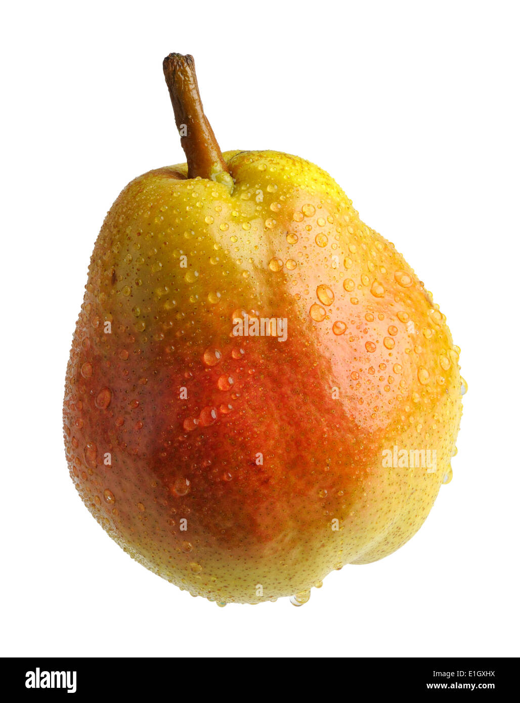 Big juicy yellow red pear, isolated Stock Photo - Alamy