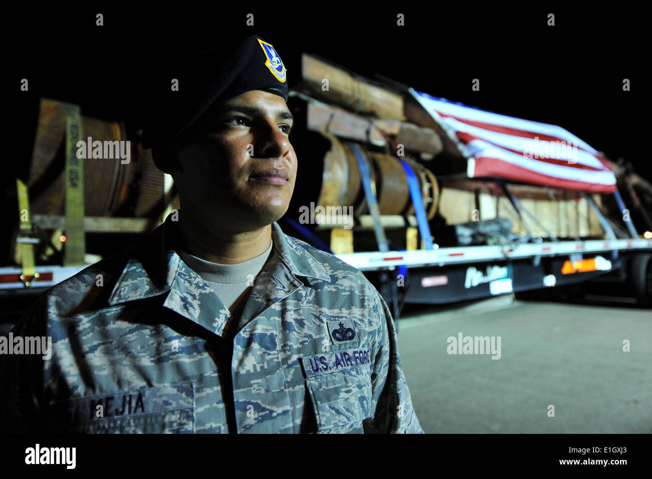 U.S. Air Force Staff Sgt. Brandon Mejia, with the 460th Security Forces ...