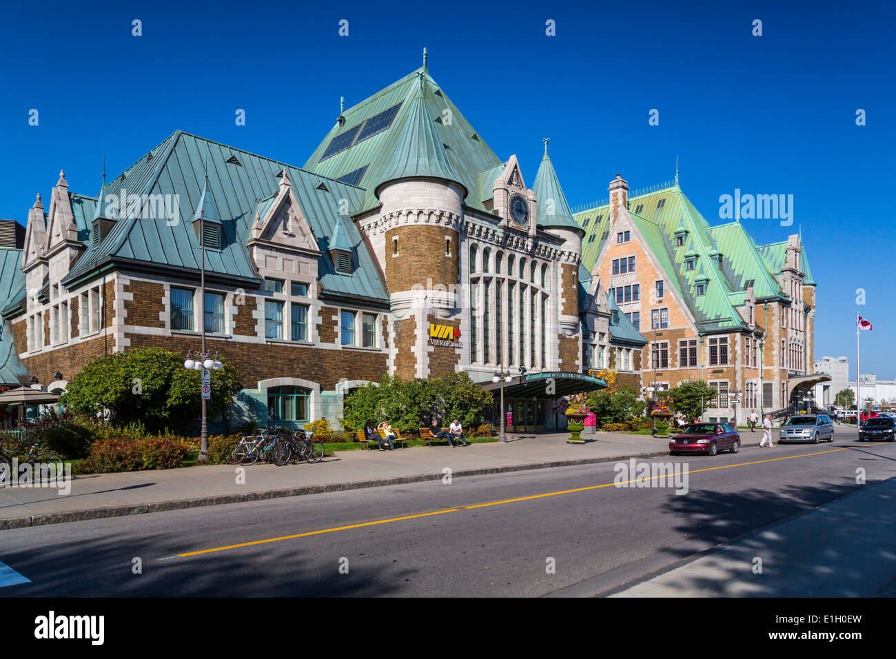 The CN Rail train station building in Quebec City, Quebec, Canada Stock ...