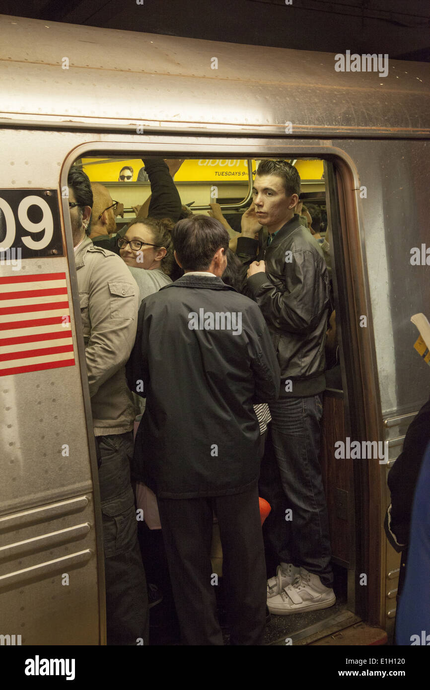 Trains of subway in manhattan hi-res stock photography and images - Alamy