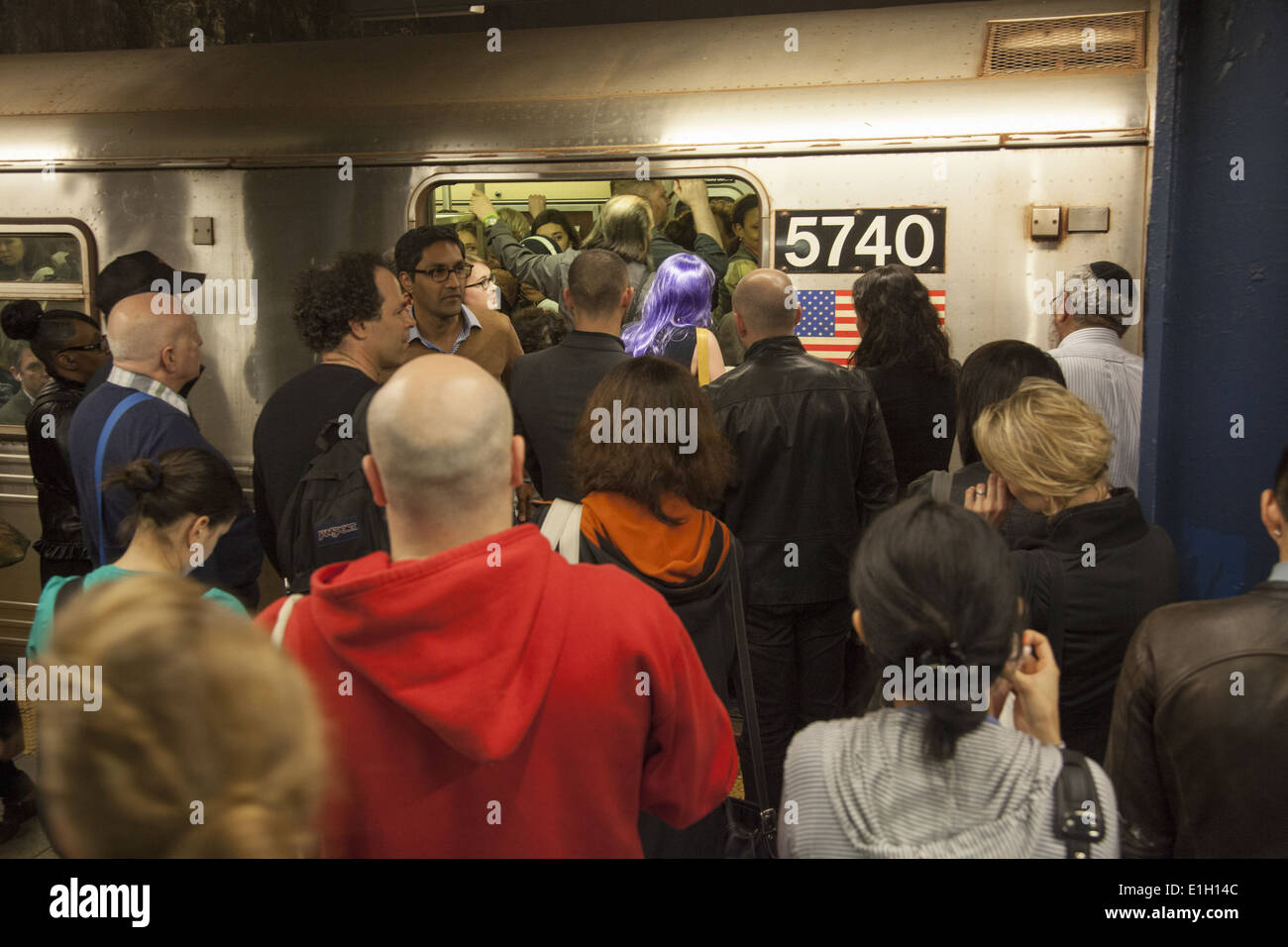 Trains of subway in manhattan hi-res stock photography and images - Alamy