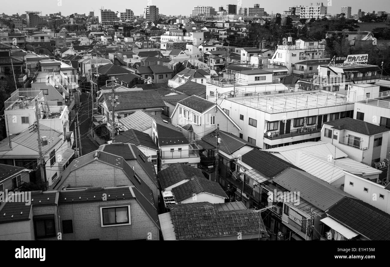 Dense residential buildings in urban Japan Stock Photo - Alamy