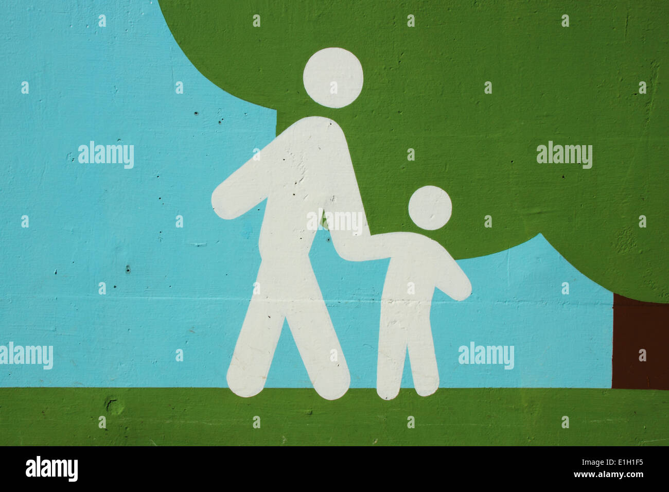 pedestrian walking route sign in Japan Stock Photo - Alamy