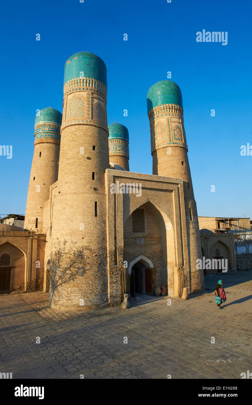 Uzbekistan, Bukhara, Unesco world heritage, Char Minar madrasah (four ...