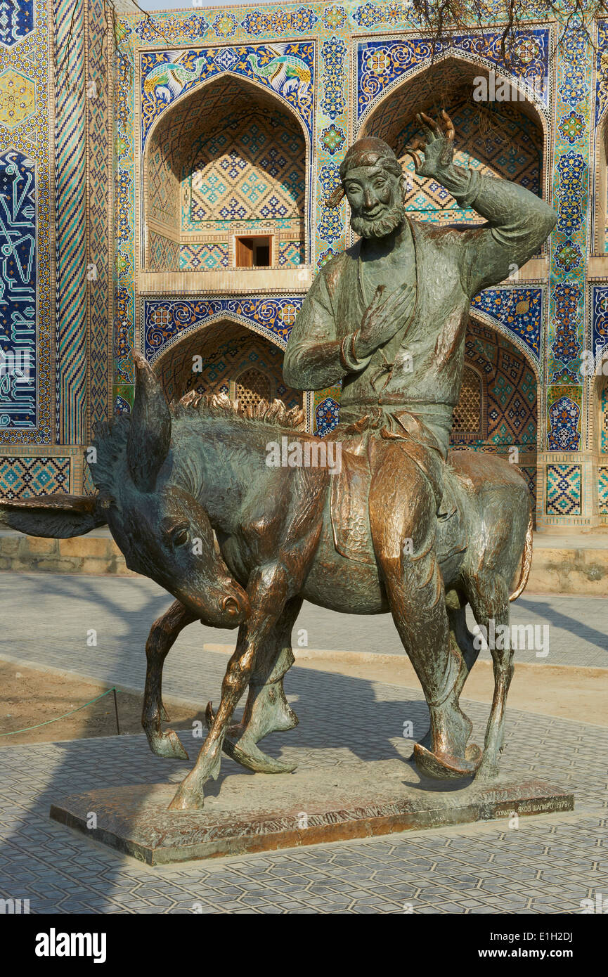 Uzbekistan, Bukhara, Unesco world heritage, Nasr Eddin Hodja statue ...
