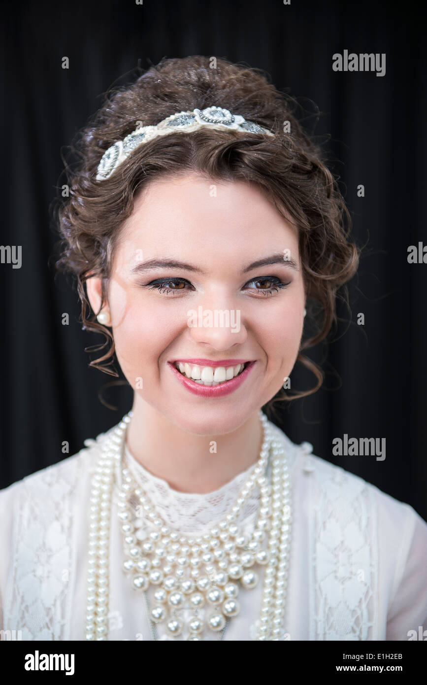 Portrait of Neo-Victorian female model Stock Photo - Alamy