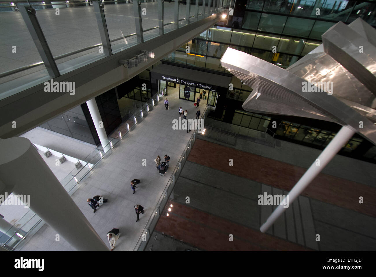 London UK. 4th June 2014. The sculpture "Slipstream" by artist Richard ...