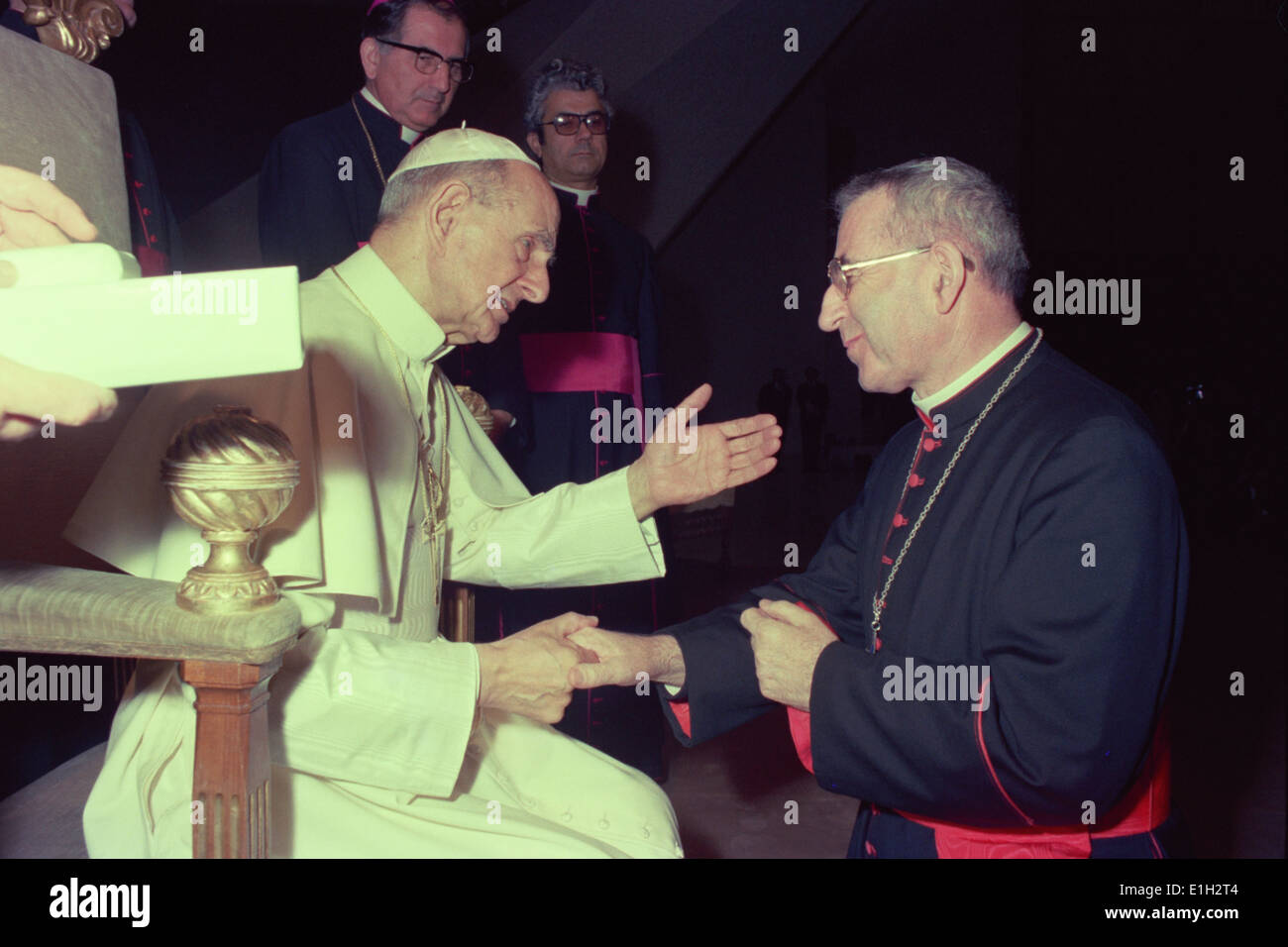 Pope Paul VI and Cardinal Albino Luciani, the future Pope John Paul ...
