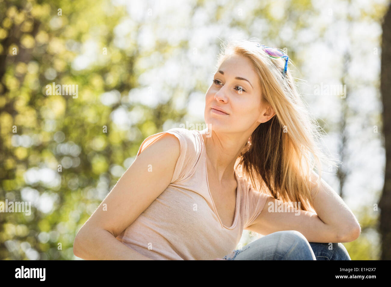 Calmly sitting hi-res stock photography and images - Alamy