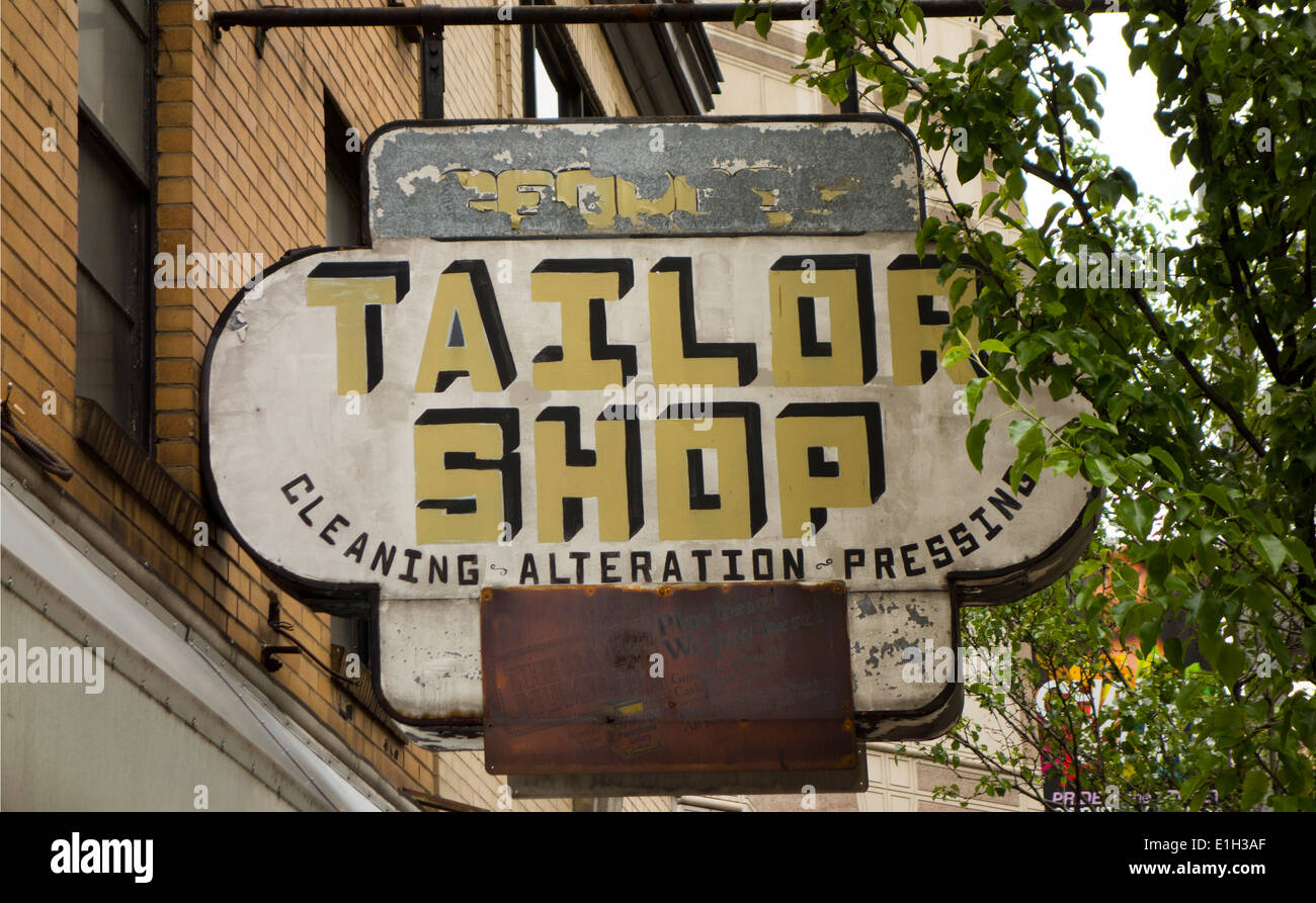 Tailor shop sign hi-res stock photography and images - Alamy