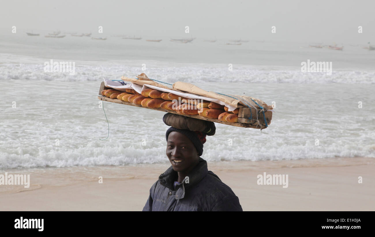 Salesman of bread Stock Photo - Alamy