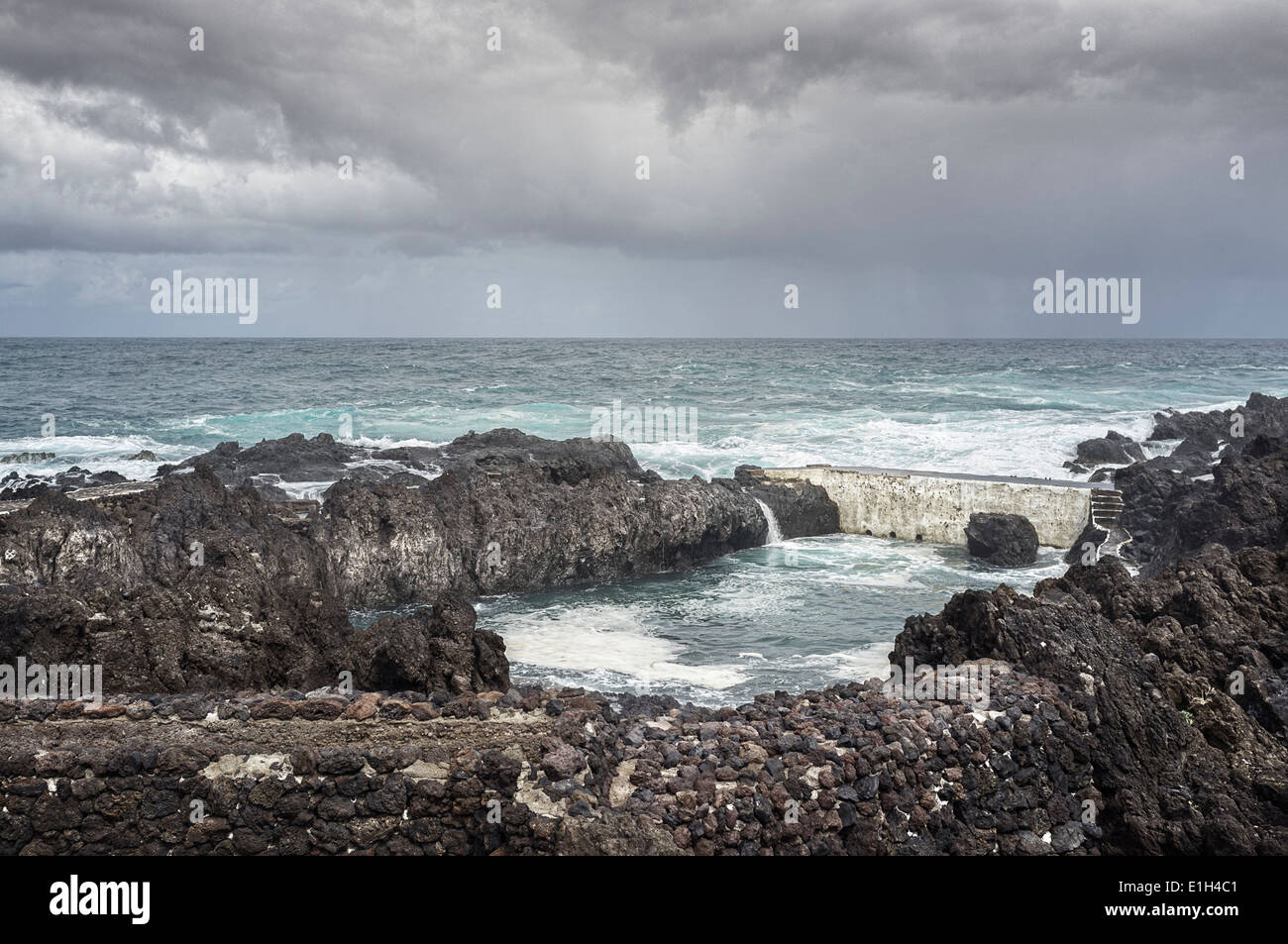 Natural pools of Garachico, Tenerife, Canary Islands, Spain Stock Photo ...
