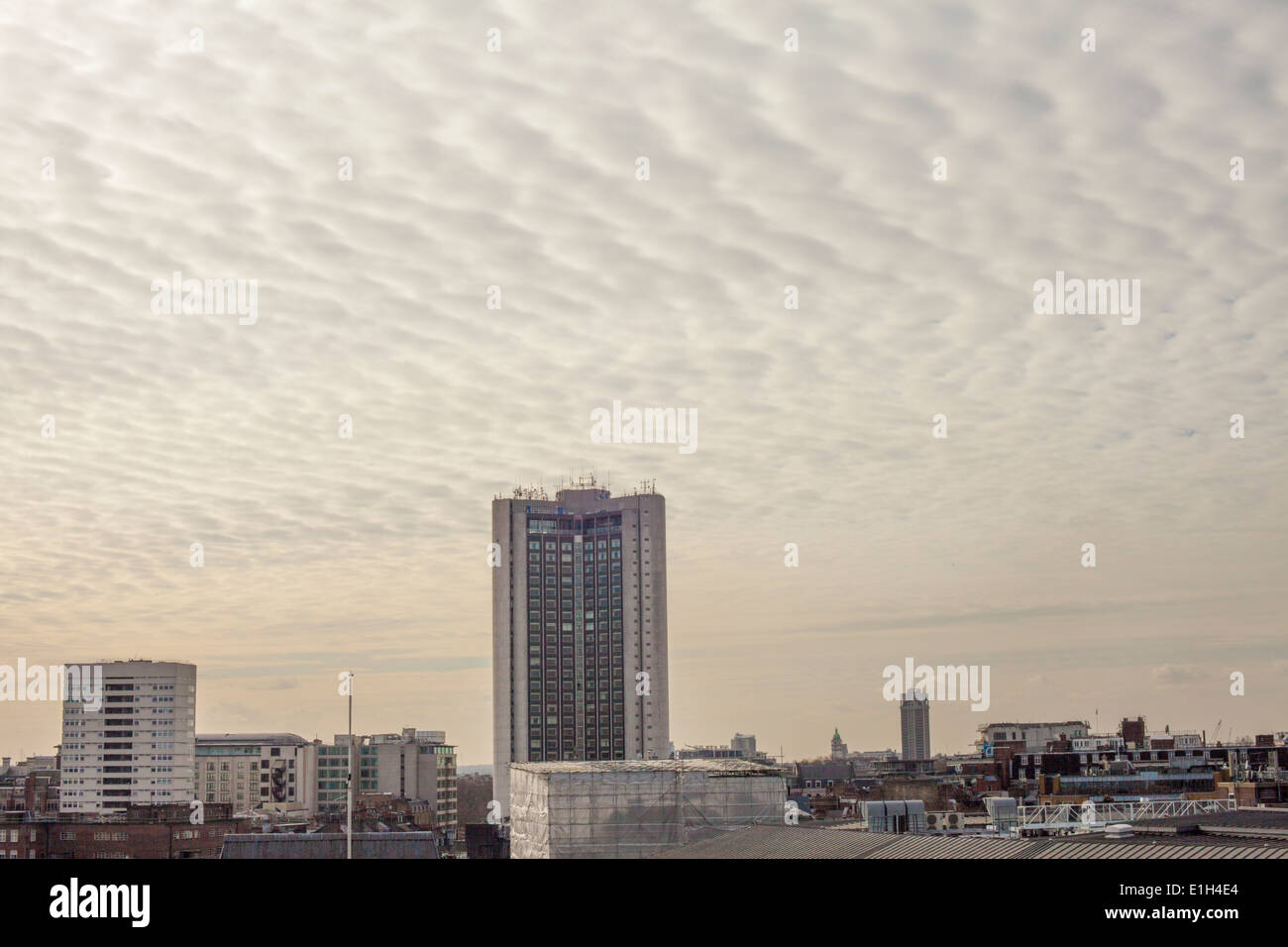 Rooftops and view of skyscraper, London, UK Stock Photo - Alamy