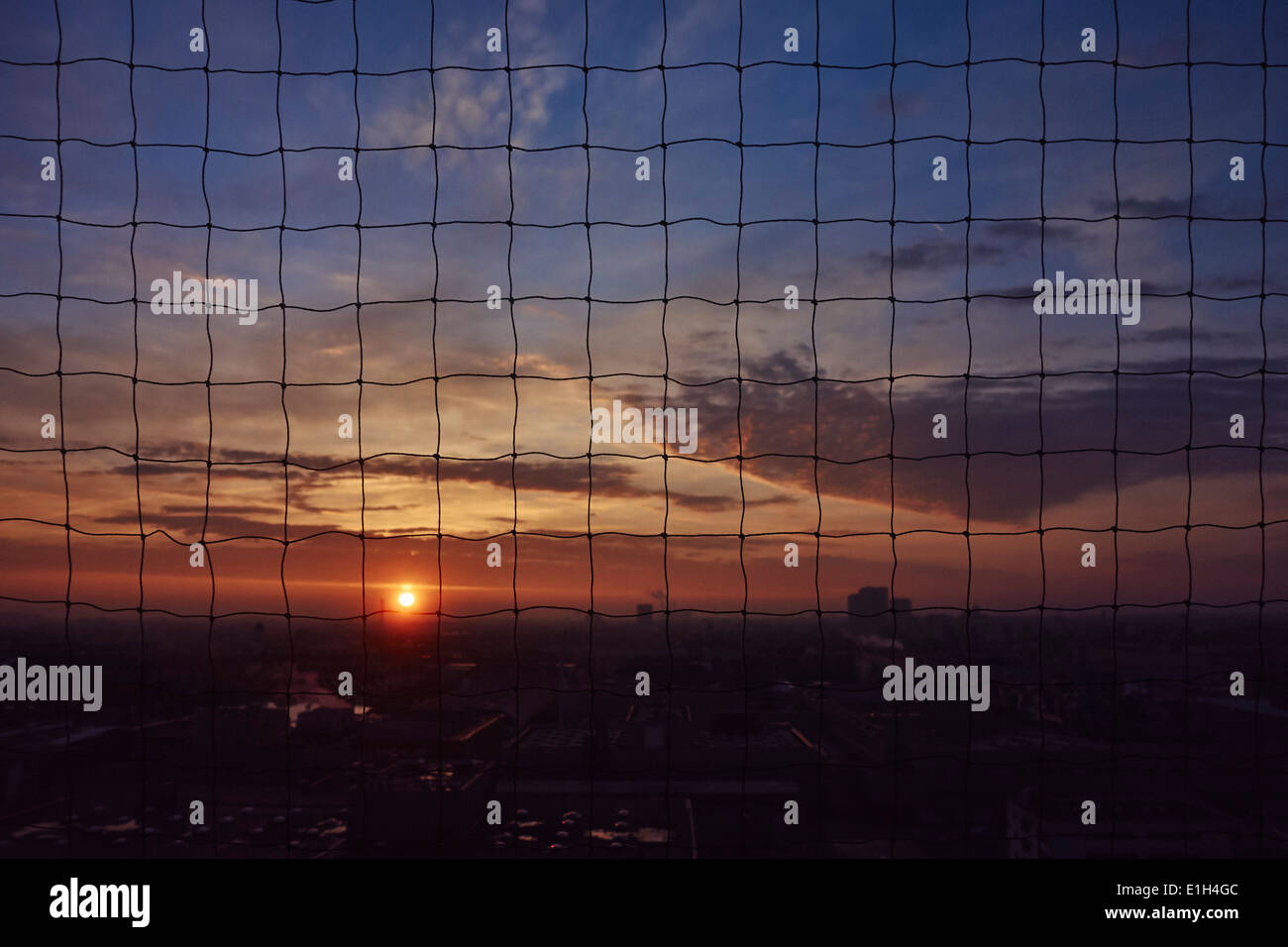 Net against sunset, Munich, Germany Stock Photo - Alamy