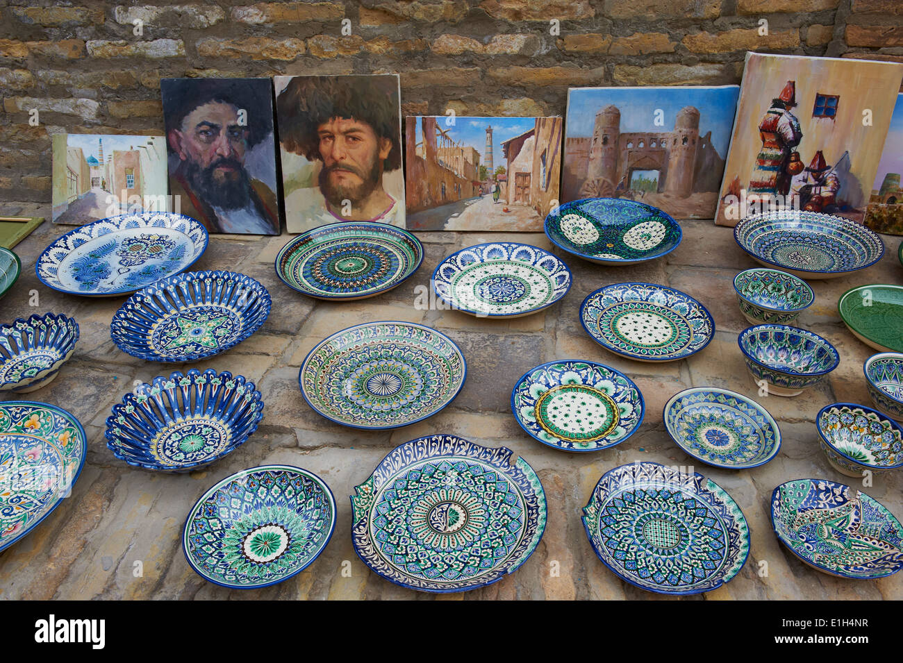 Uzbekistan, Khiva, Unesco World Heritage, craft for tourist Stock Photo ...