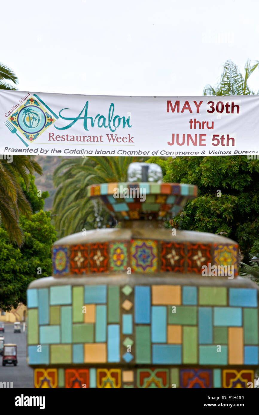 Banner Hanging Above The Street Advertising Avalon Restaurant Week In ...