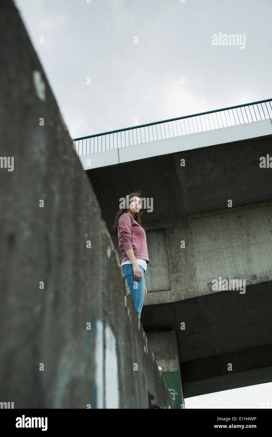 Standing on wall hi-res stock photography and images - Alamy