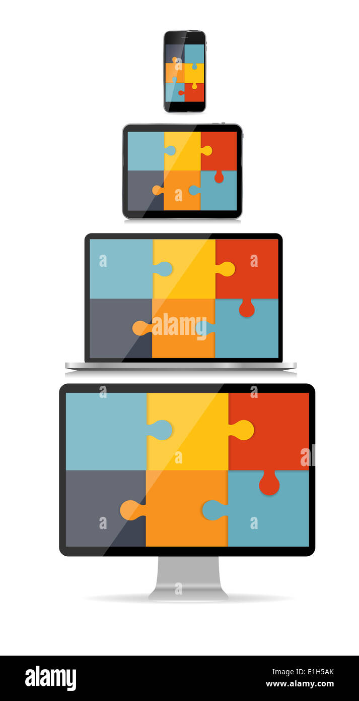 Fully Responsive Web Design Concept Vector Illustration Stock Photo - Alamy