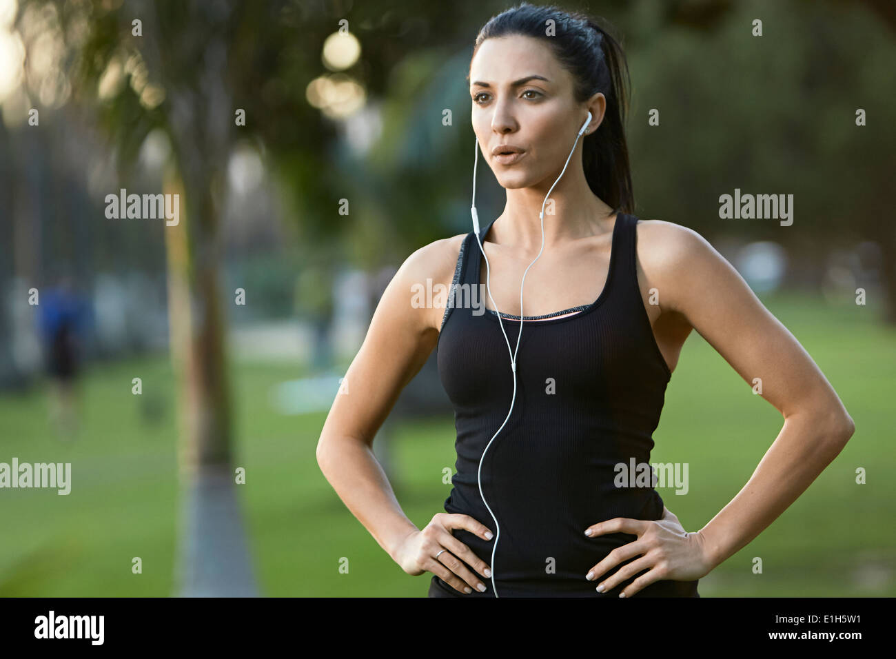 Woman wearing headphones working hi-res stock photography and images ...