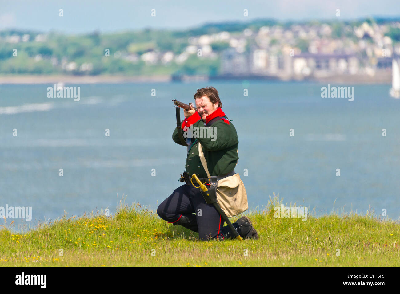 Anglesey Hussars Fort Bellan North Wales Uk reenactment Stock Photo - Alamy