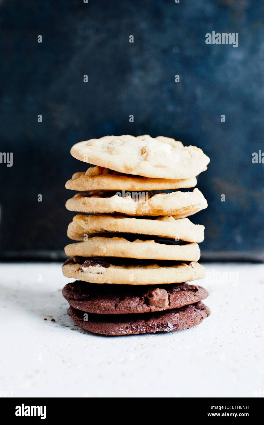 Still life of a stack of home baked biscuits Stock Photo - Alamy