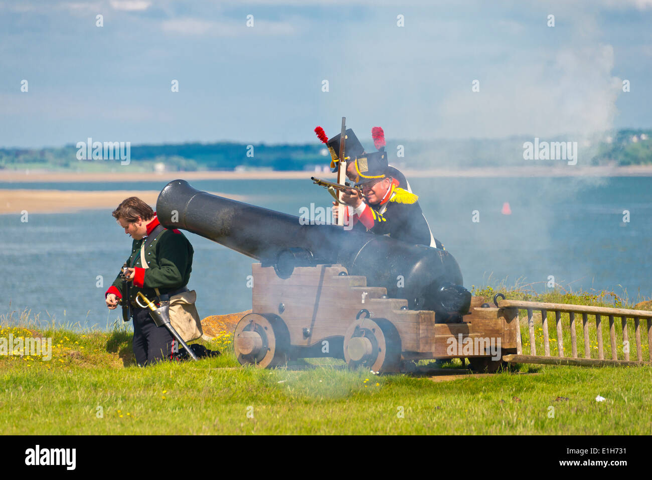 Anglesey Hussars Fort Bellan North Wales Uk reenactment Stock Photo - Alamy