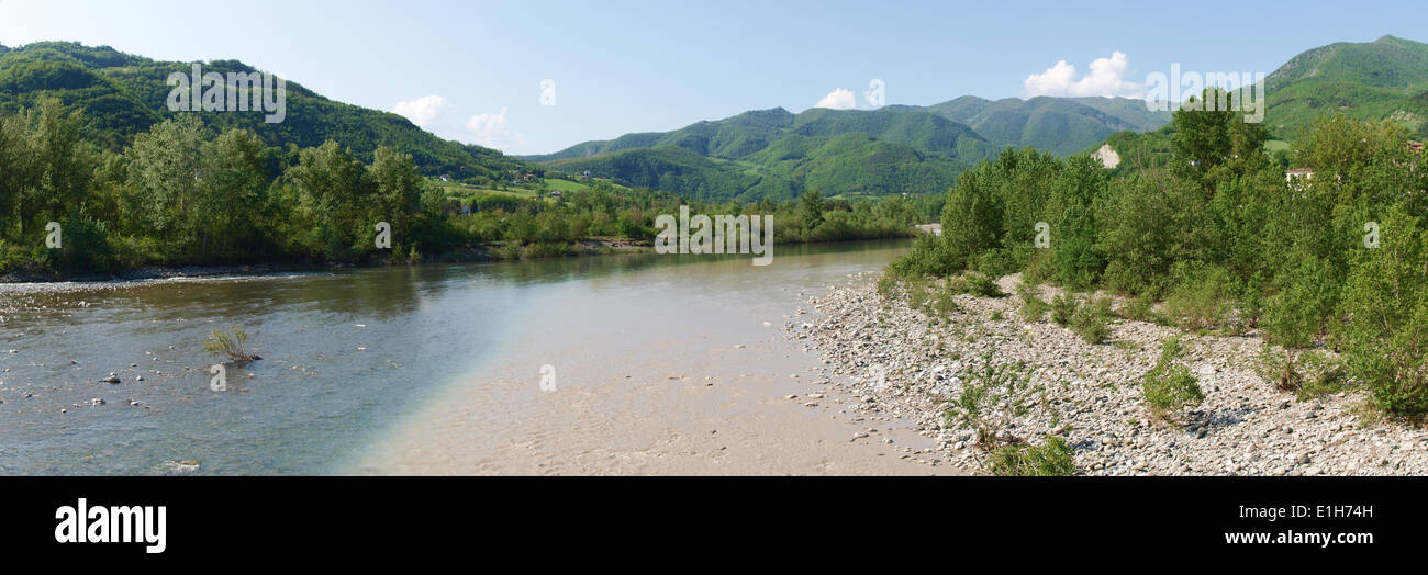 Valtrebbia, Piacenza. Italy: The river Trebbia Stock Photo - Alamy