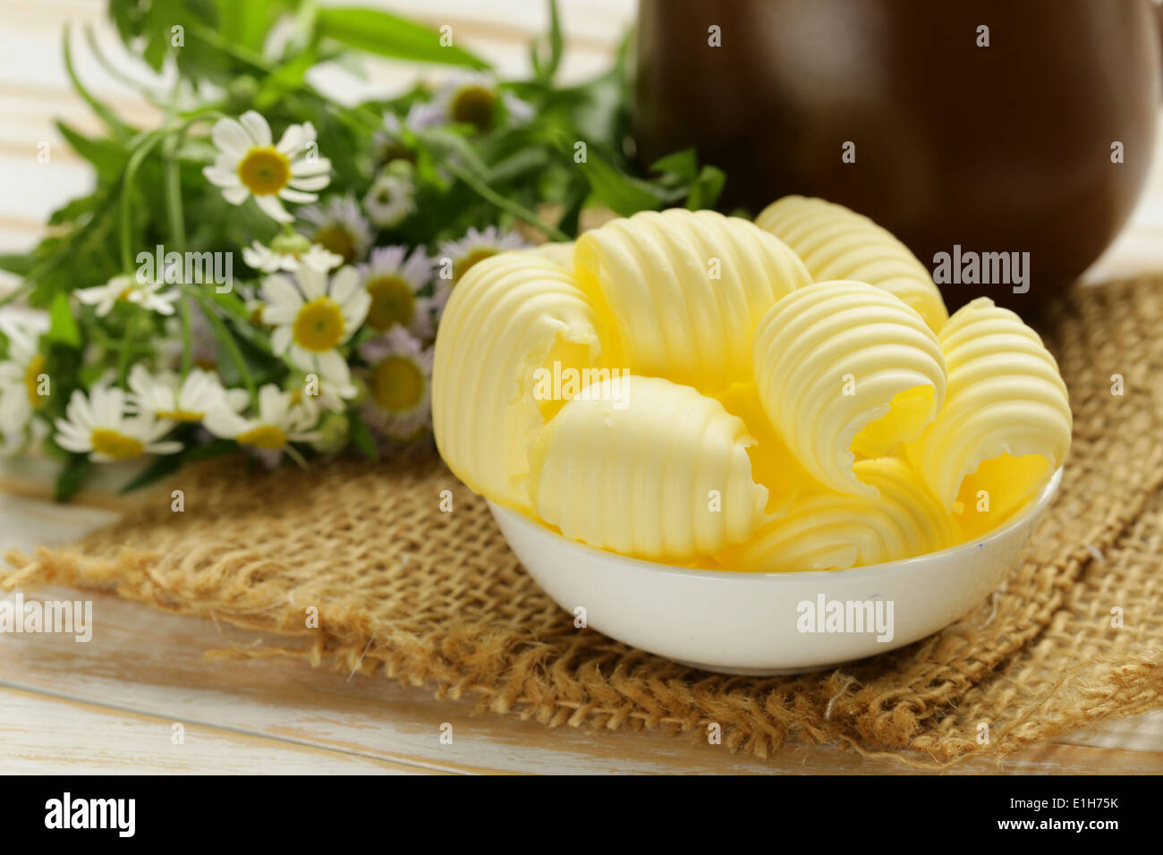 Dairy natural yellow butter hi-res stock photography and images - Alamy