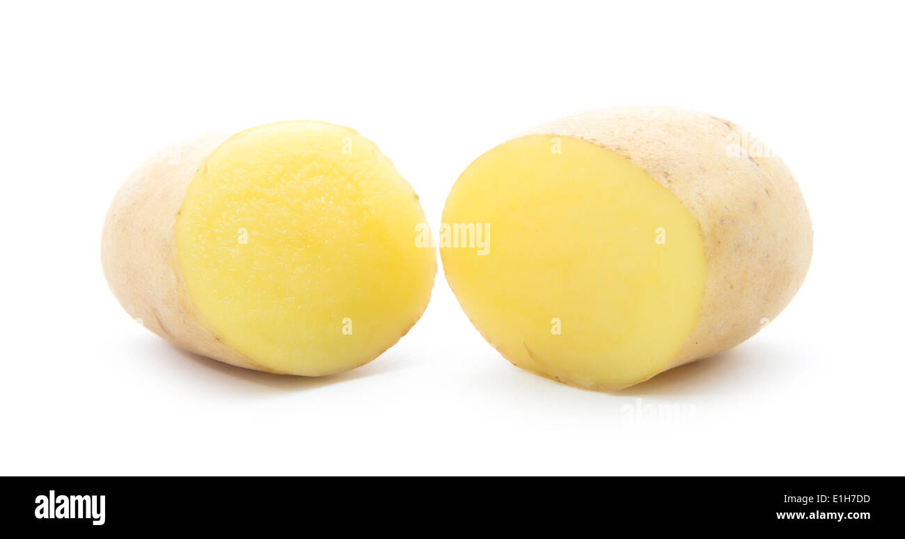 single young organic potato isolated on white background Stock Photo ...