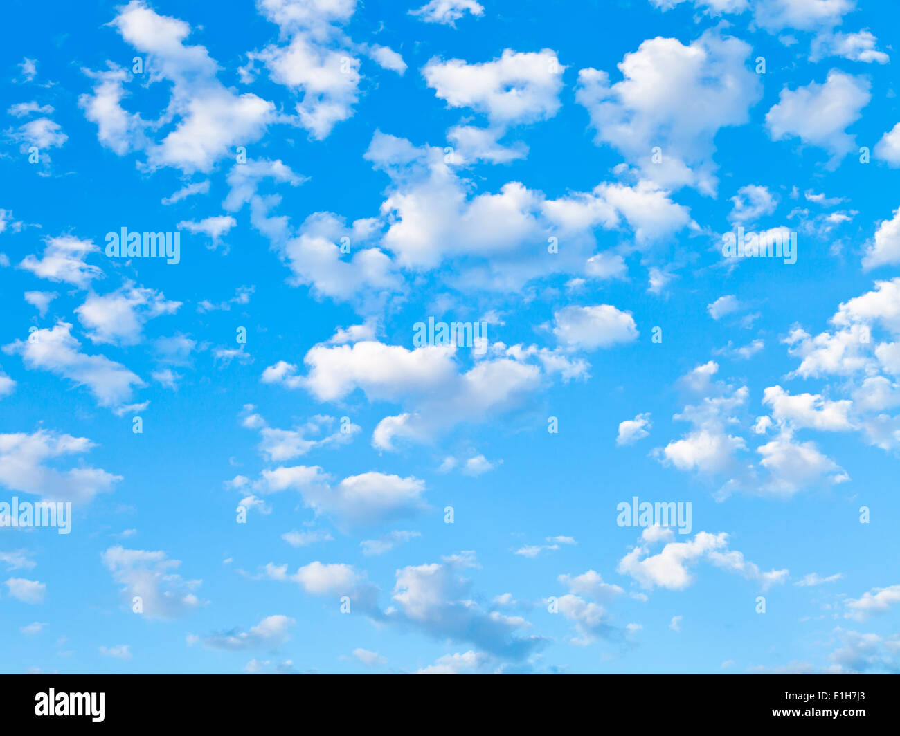 lot of small white clouds in summer blue sky Stock Photo - Alamy