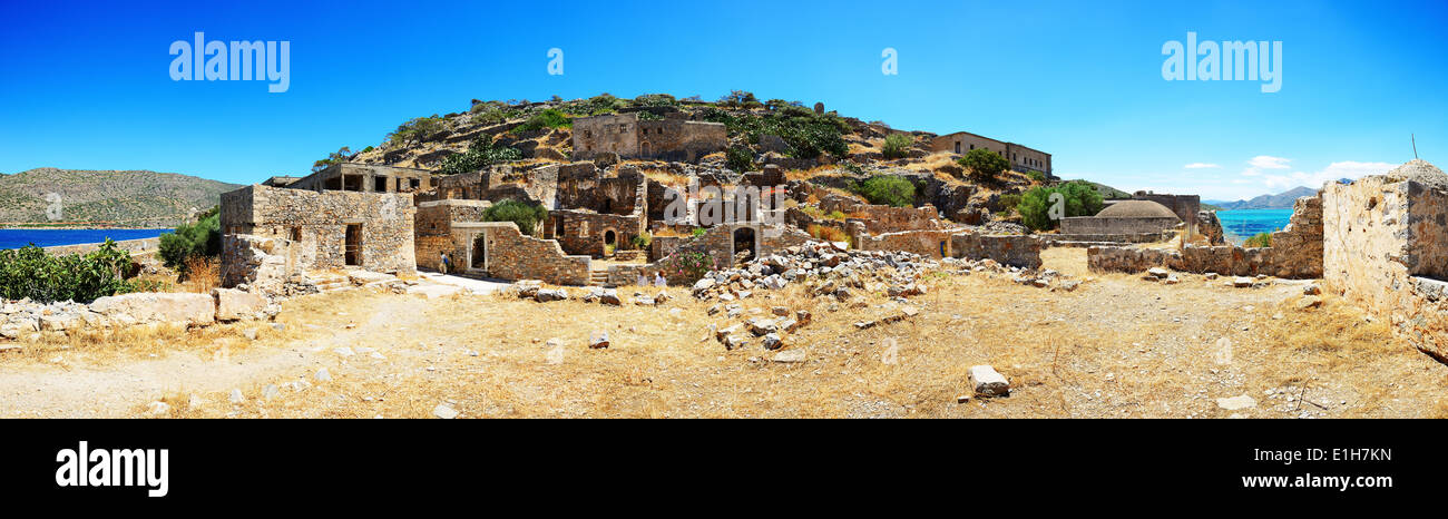 The panorama of spinalonga island hi-res stock photography and images ...