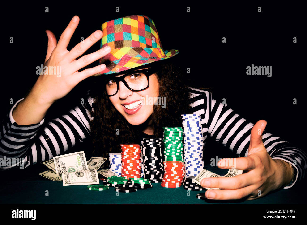 Woman hat poker game hi-res stock photography and images - Alamy