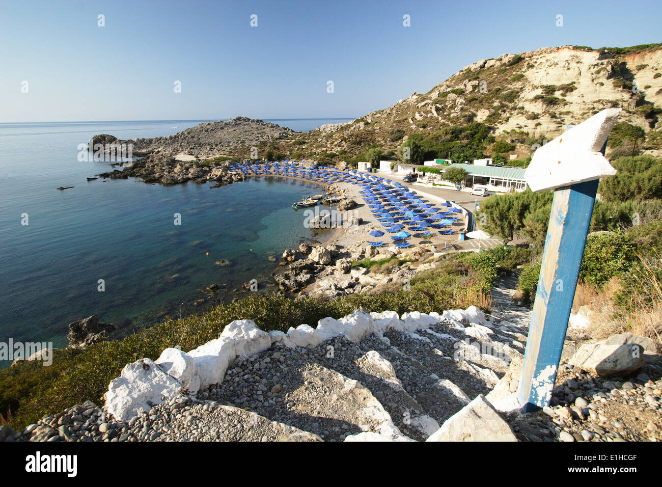 Rhodes Island,Greece - Ladiko Bay Stock Photo - Alamy
