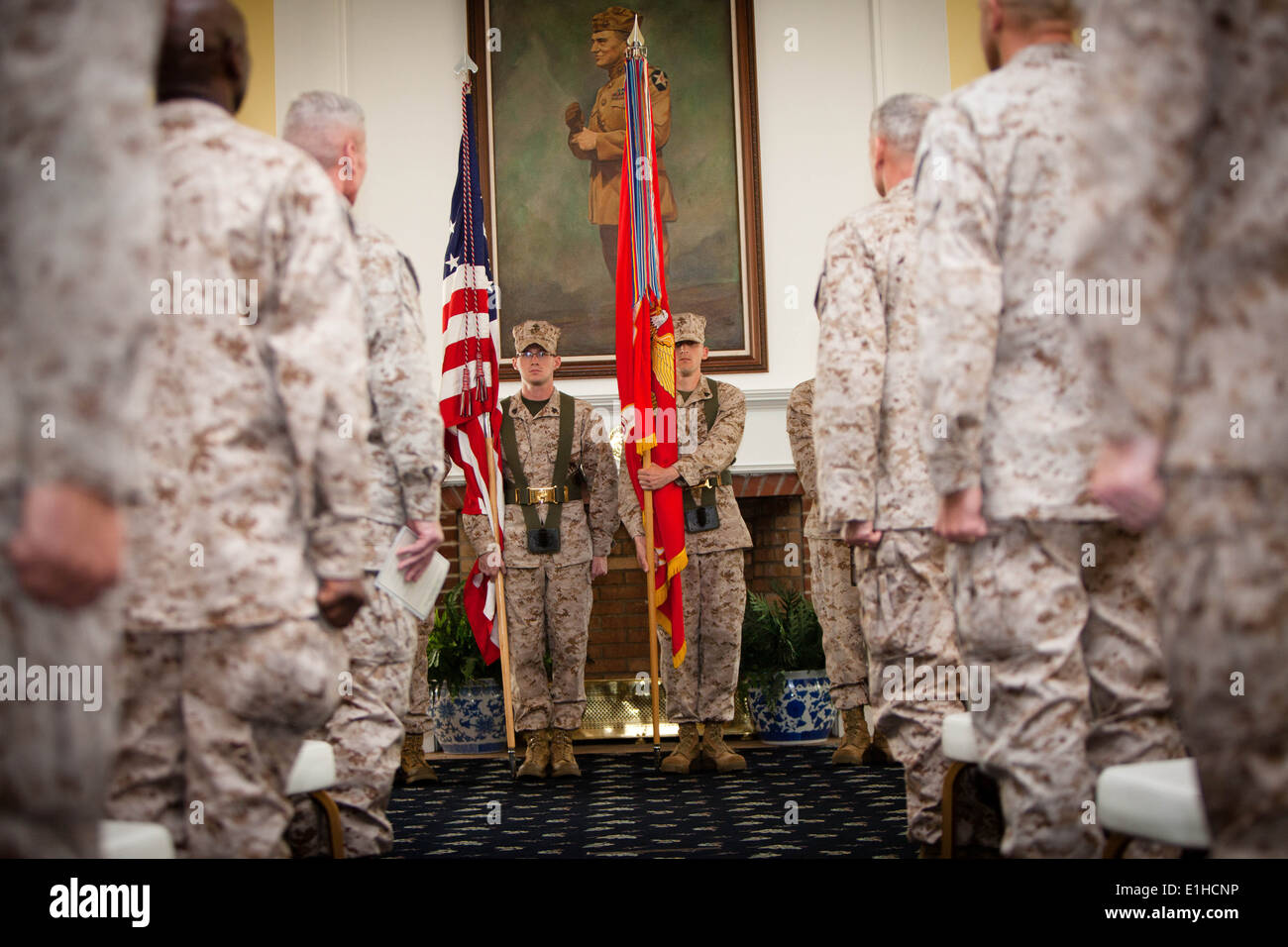 U.S. Marine Corps and Navy senior leadership take part in the ...