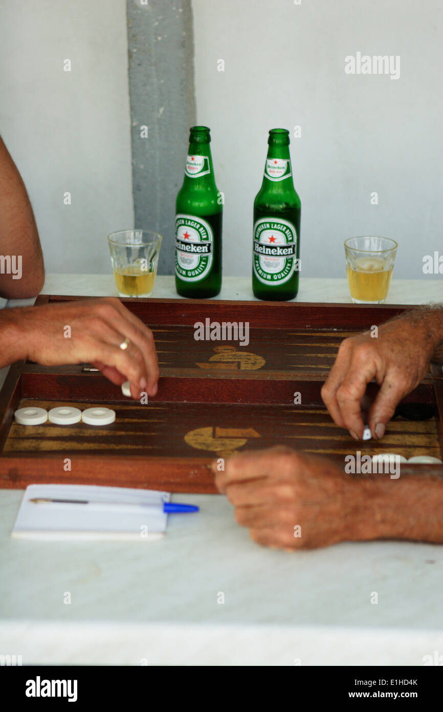 Greece rhodes backgammon hi-res stock photography and images - Alamy